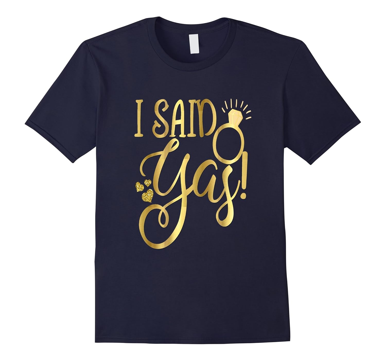 Funny Bride Shirt Gold Wedding Bachelorette She Said Yas Yes-BN – Banazatee