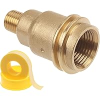 Amazon.com: Timsec Male 5042 QCC1 Nut, Propane Gas Fitting Hose Adapter with 1/4 Inch Male Pipe ...