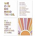 Amazon.com: HRQKO Boho Inspirational be Kind Wall Art Poster Prints Set ...