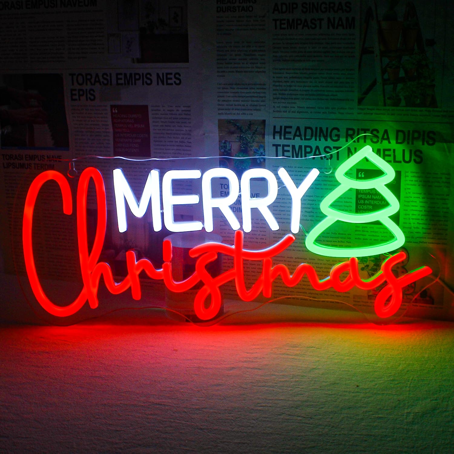 Horseneon Christmas Neon Led Sign, Merry Christmas Neon Signs for Wall ...