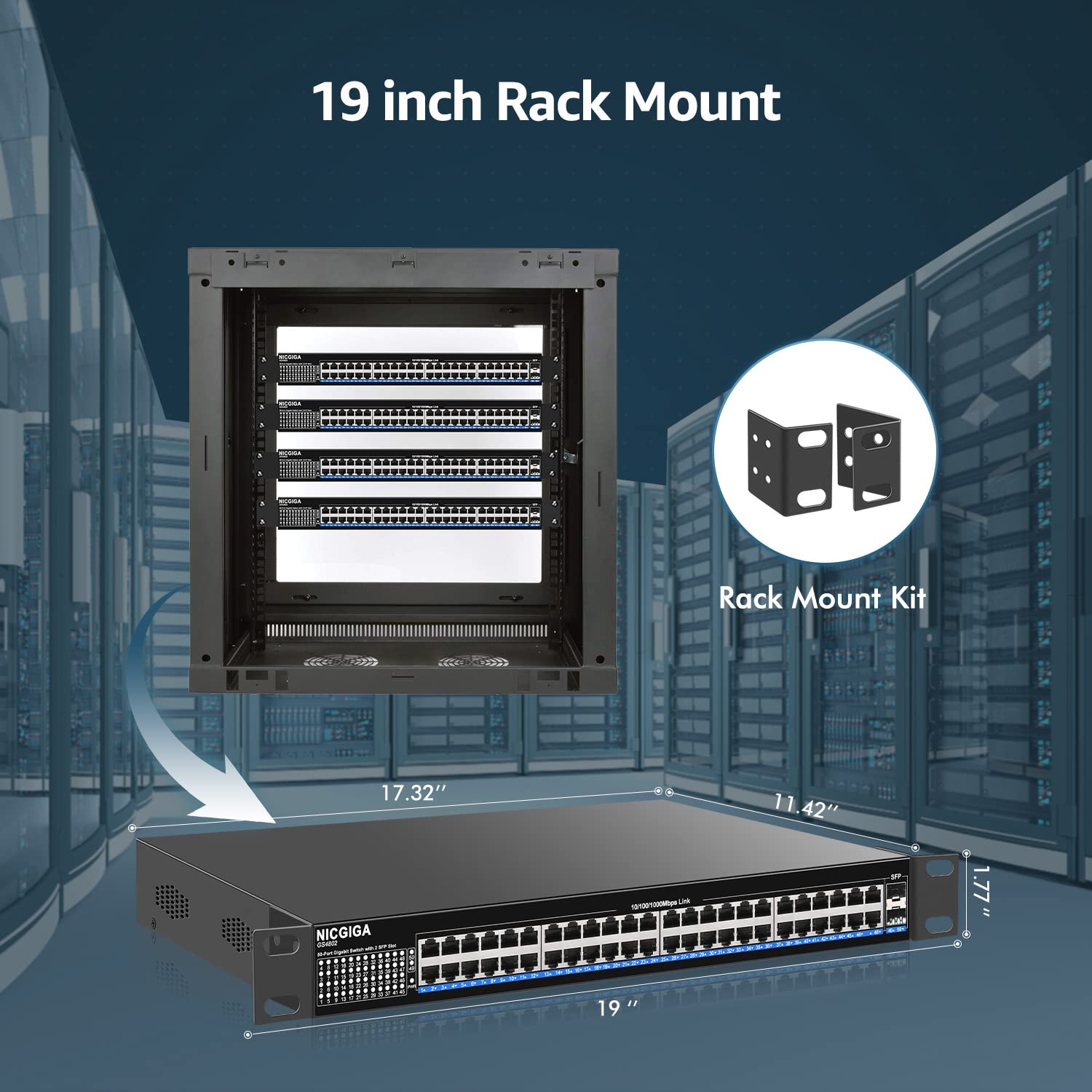 Mua 48 Port Gigabit Ethernet Switch Unmanaged + 2 x 1G SFP Port ...