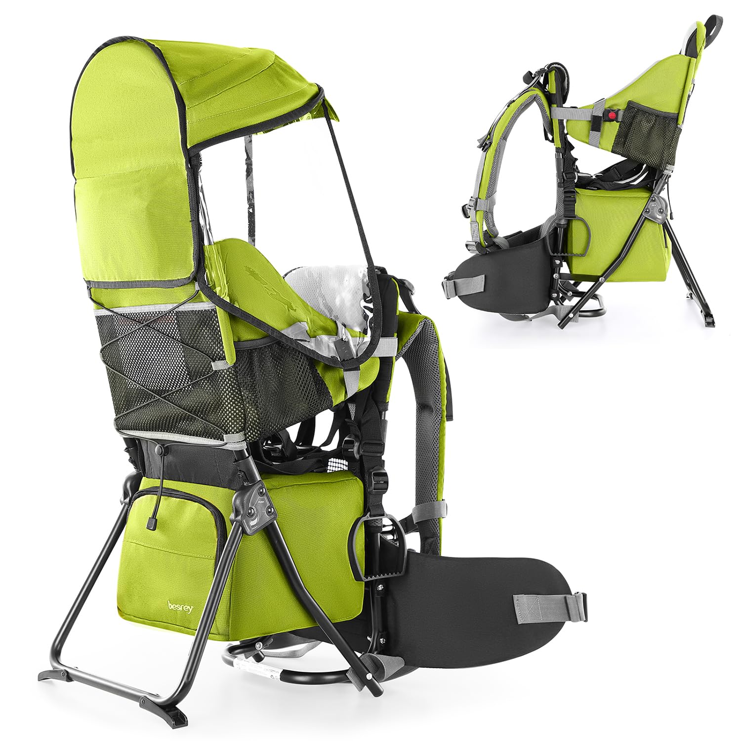 besrey Baby Backpack Carrier, Toddler Hiking Backpack with Safety 3 ...