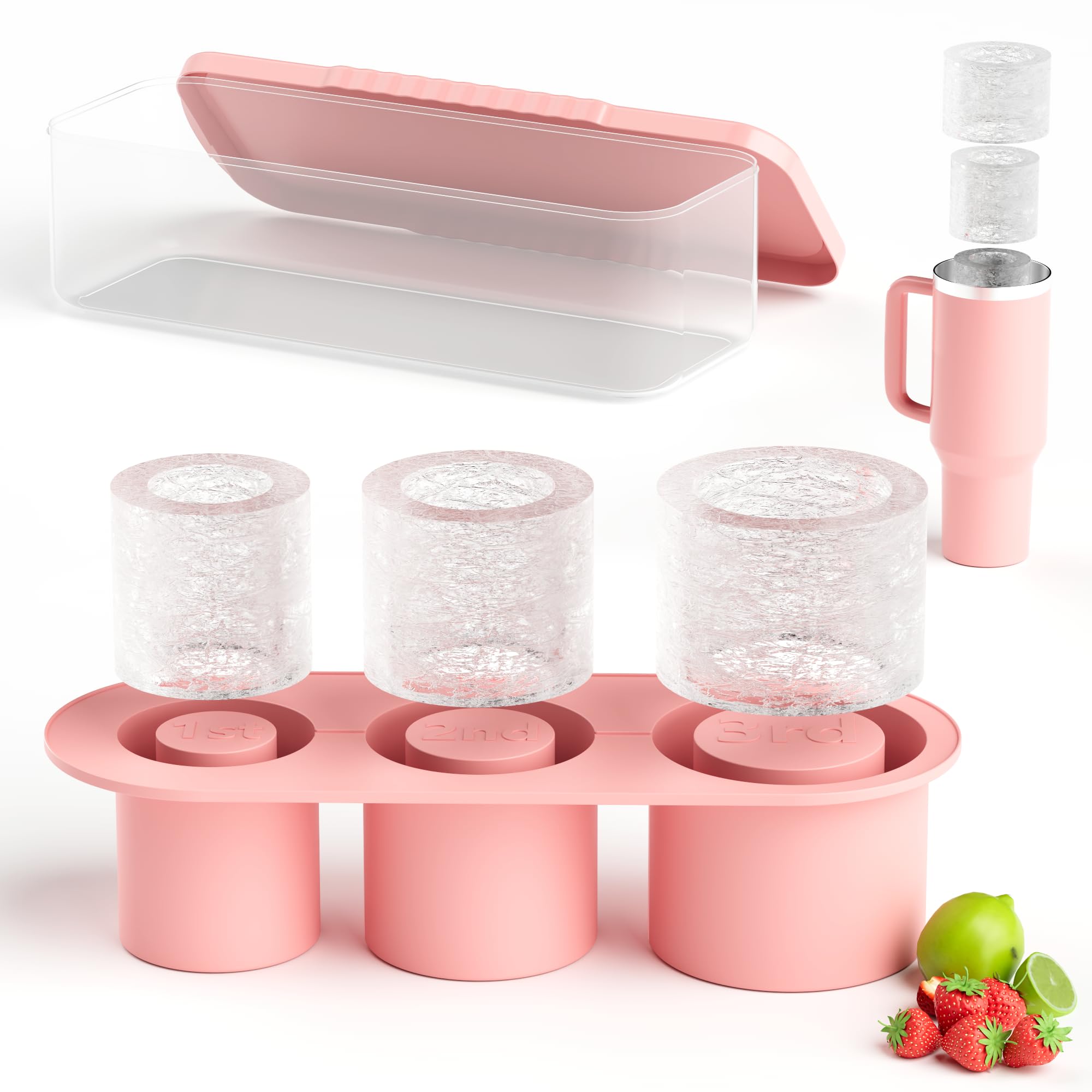 DDMY Stanley Cup Ice Mold, Silicone Ice Cube Tray 3 Sizes Stanley Ice ...