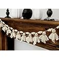 Amazon.com: Bunny Chorus 7Ft Cute Halloween Ghost with Wooden Beads Garlands, Handmade Rustic ...