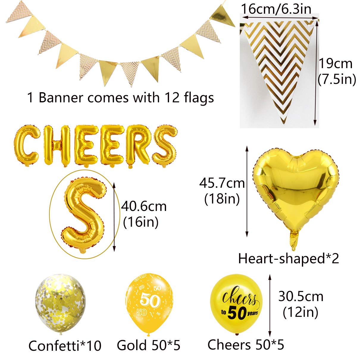 Materiali per hobby creativi FACHY 50° Compleanno Festa Decorazioni ...