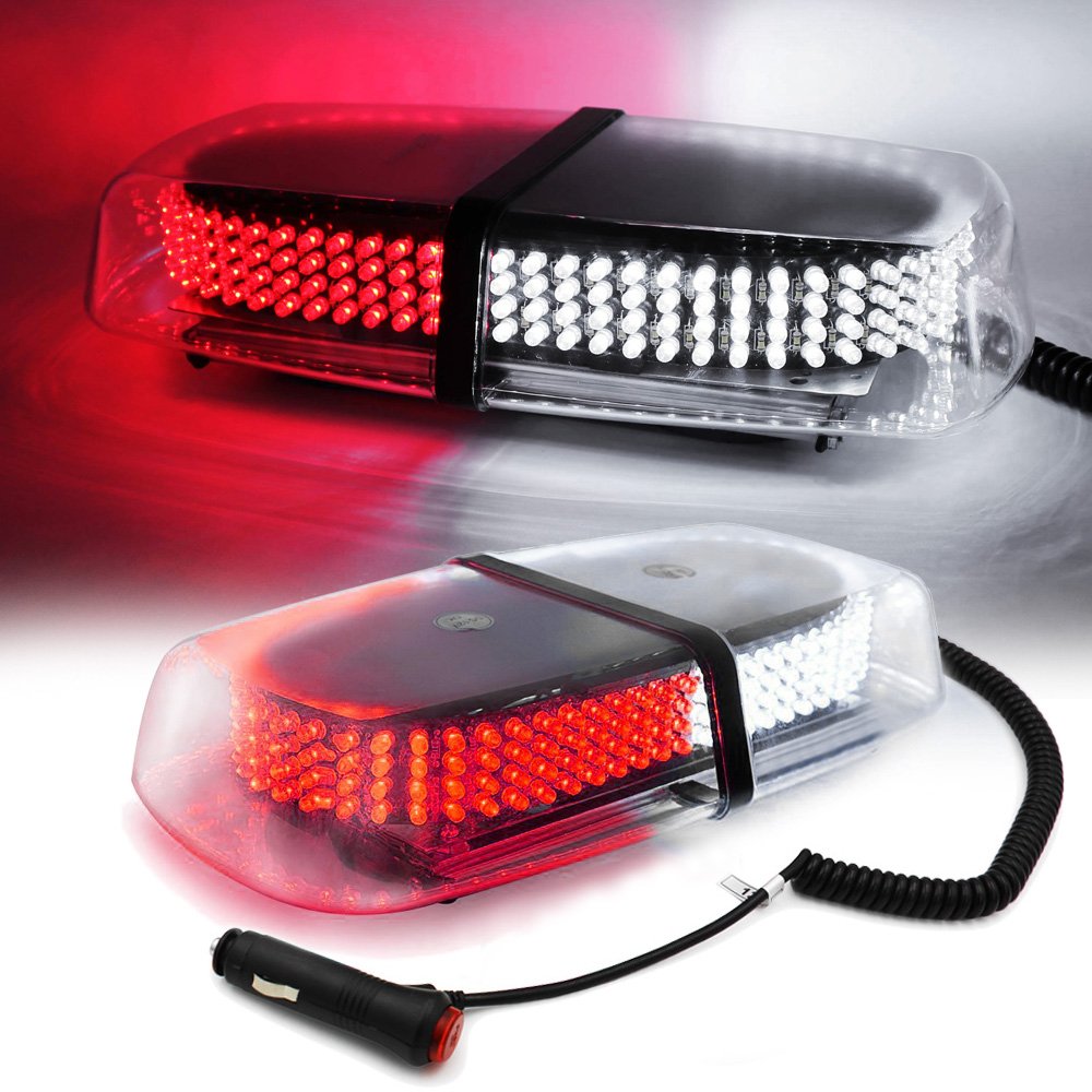 White & Amber Truck Car Vehicle Law Enforcement Emergency Hazard Beacon ...