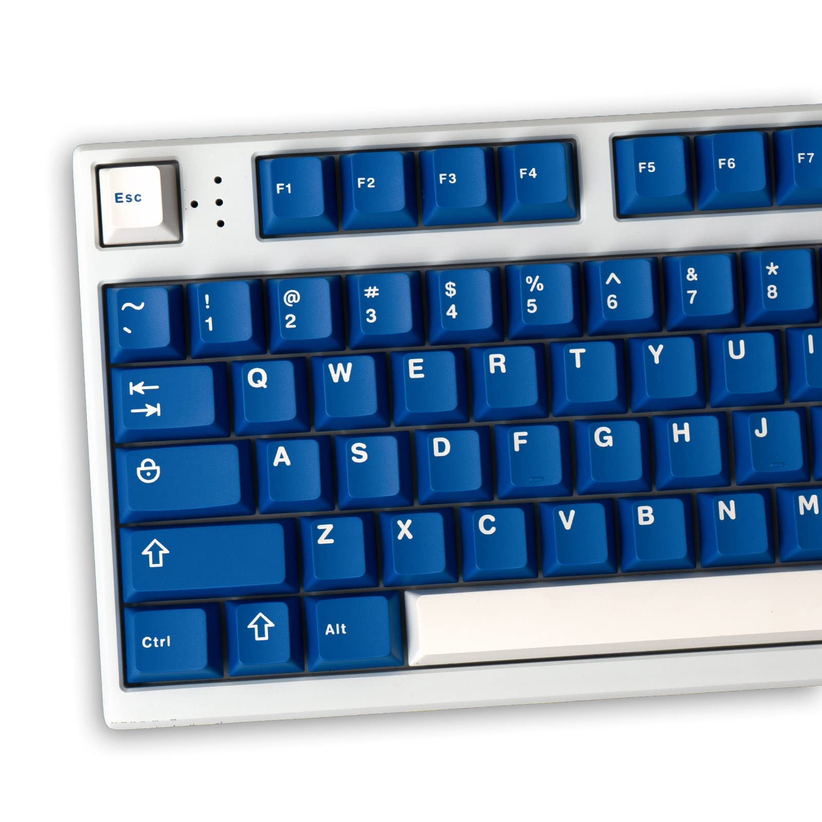 Mua Blue White Keycaps Set 132 Keys Cherry Profile Doubleshot Custom ...