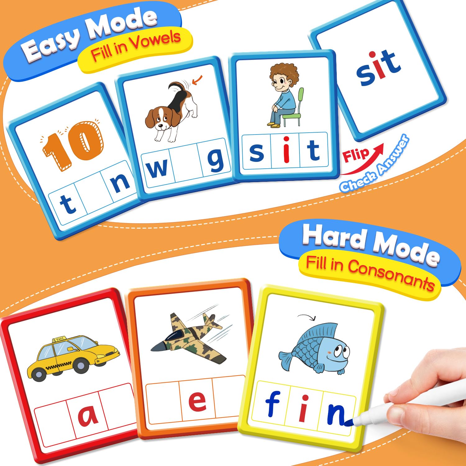 Mua Torlam CVC Word games Phonics Games Sight Words Flash Cards, Spelling Reading Learning ...