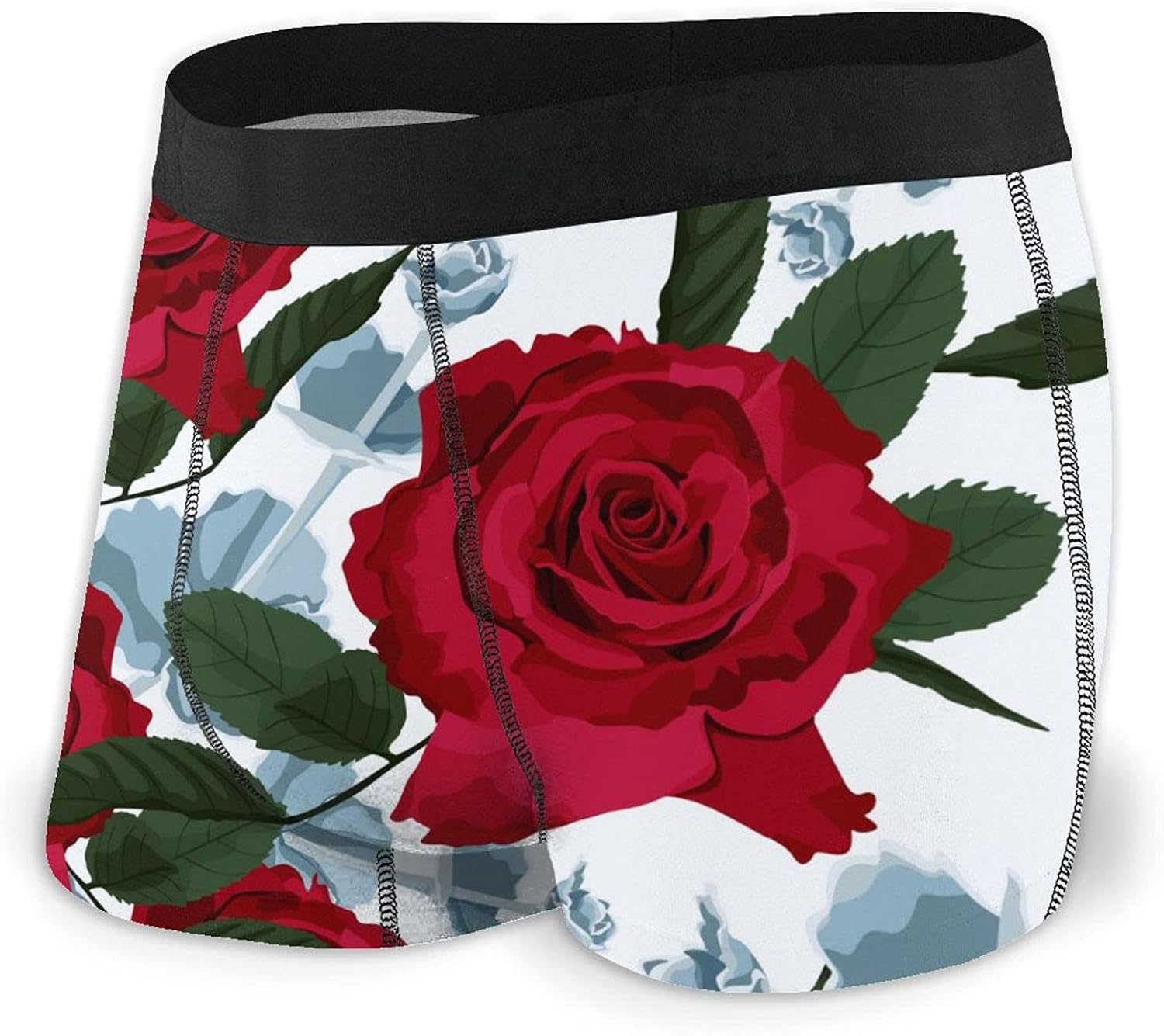 Beautiful Red Roses Flower Men'S Underwear Boxer Briefs Breathable ...