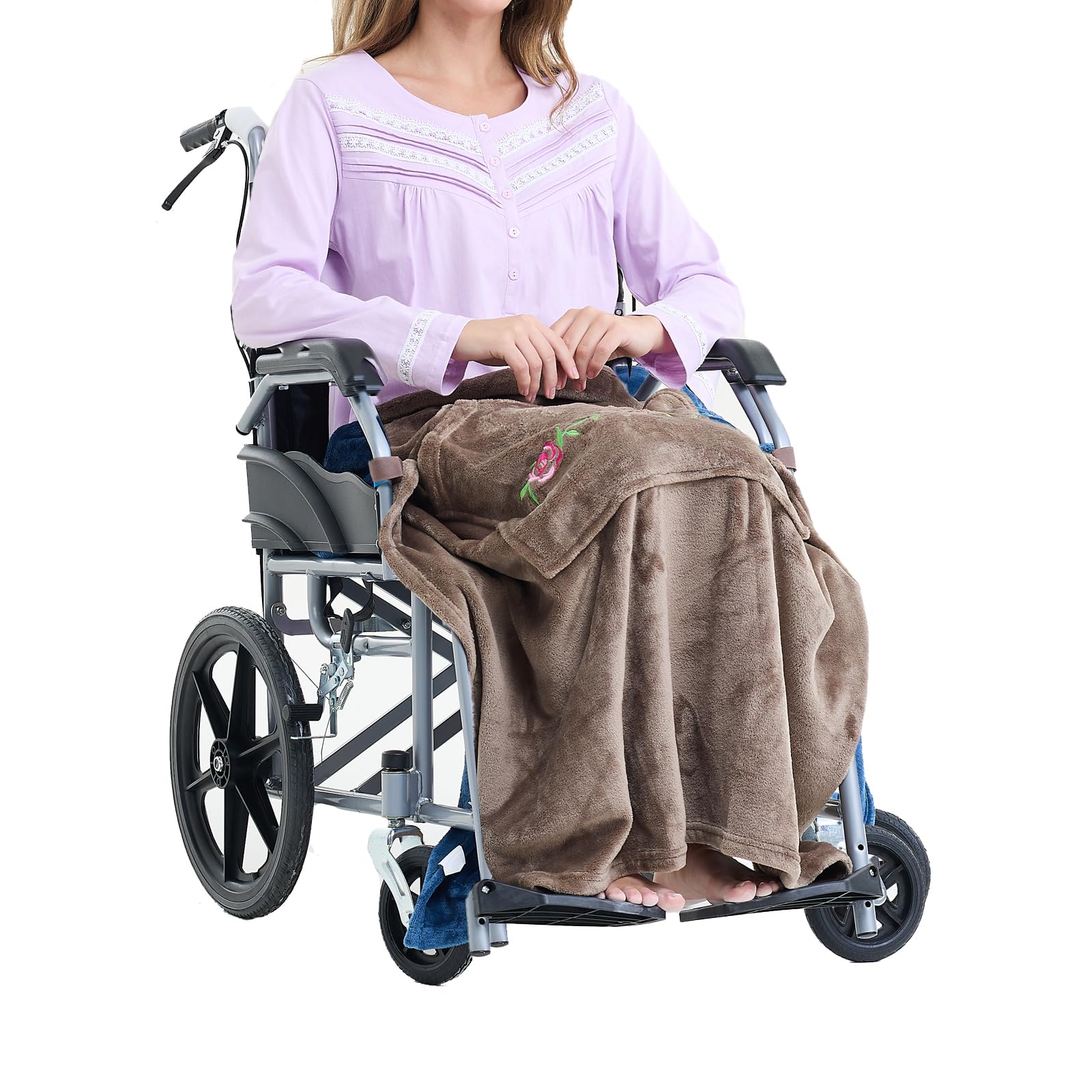 Keyocean Lap Blanket with Pocket, Lightweight Warm Cover for Elderly in ...