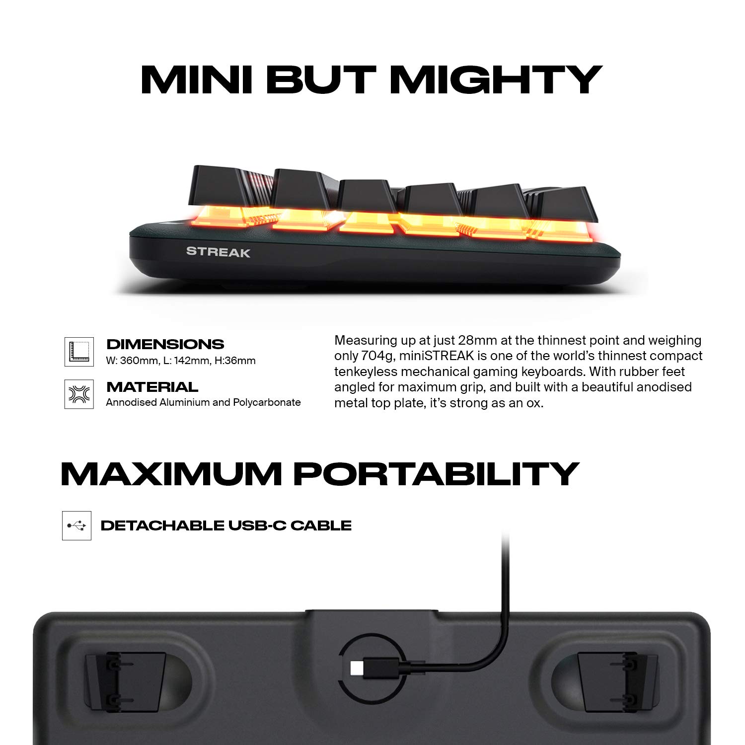 Mua Fnatic miniSTREAK Silent LED Backlit RGB Mechanical TKL Gaming ...