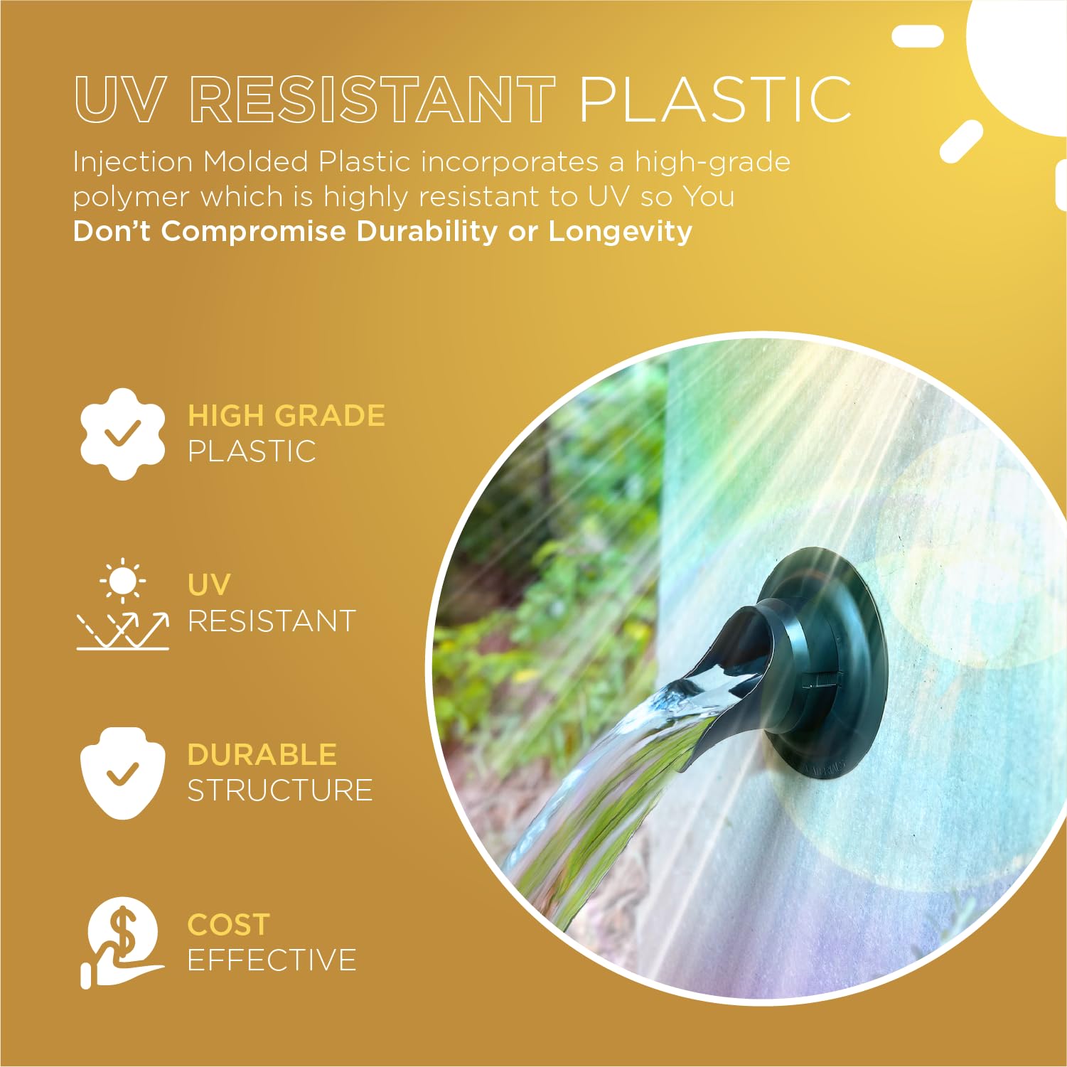 Econocraft Materials 4-Inch Plastic (PVC) Downspout Nozzle/Scupper With ...