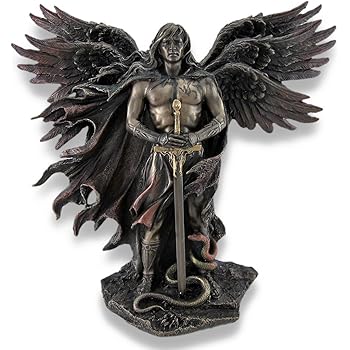 Amazon.com: Six Winged Guardian Angel with Sword and Serpent 11 Inch ...