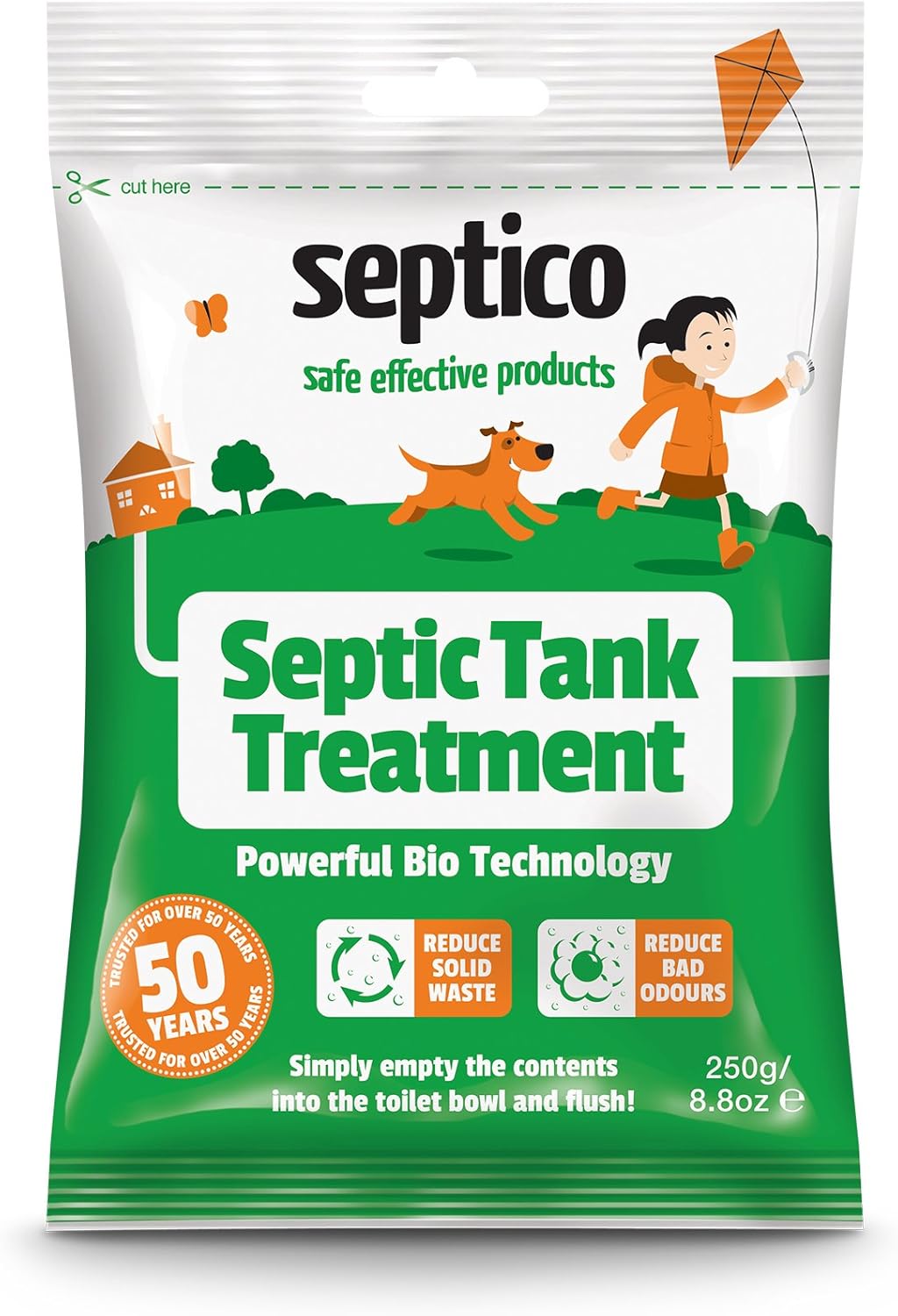 Septico Septic Tank Treatment, Natural-Trusted Over 50 Years, 250g ...