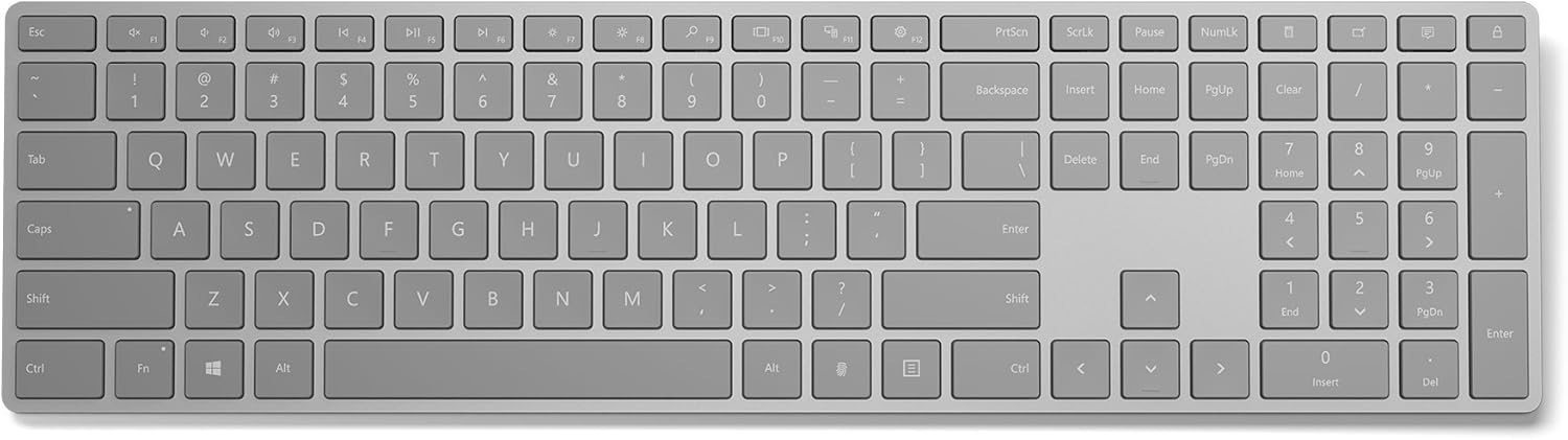 Microsoft EKZ-00001 Clavier Bluetooth QWERTY Anglais Argent - Claviers ...