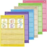 Amazon.com: Ctosree 6 Pcs Confetti Colorful Magnetic Pocket Chart ...