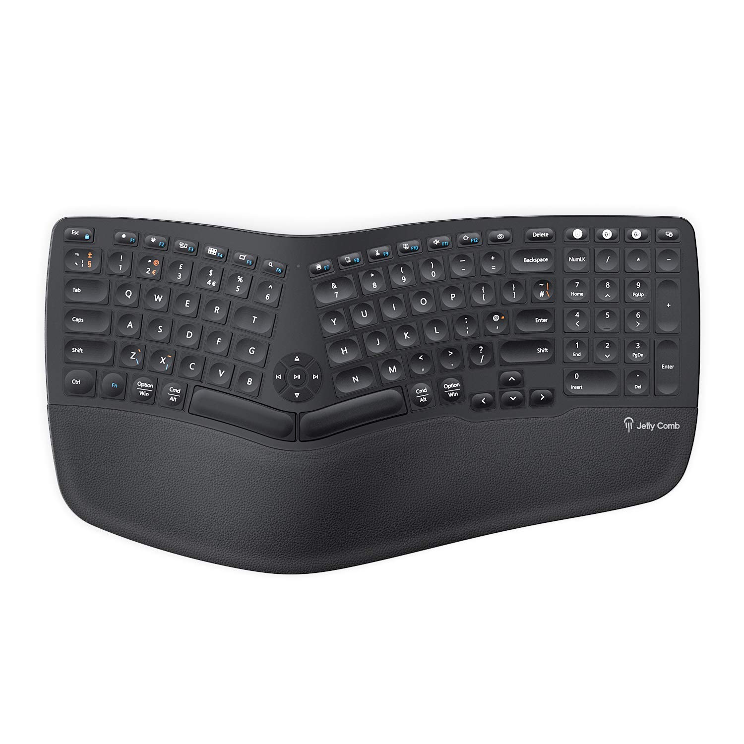 Buy Jelly Comb Wireless Split Keyboard Ergonomic, Wrist Rest Support ...