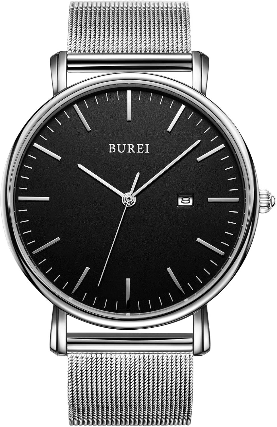 BUREI Reloj de Pulsera clásico para Hombres Estuche Ultra Fino ...