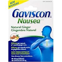 Gaviscon Anti Nausea Ginger Capsules - 18 Count - Tablets for Nausea ...