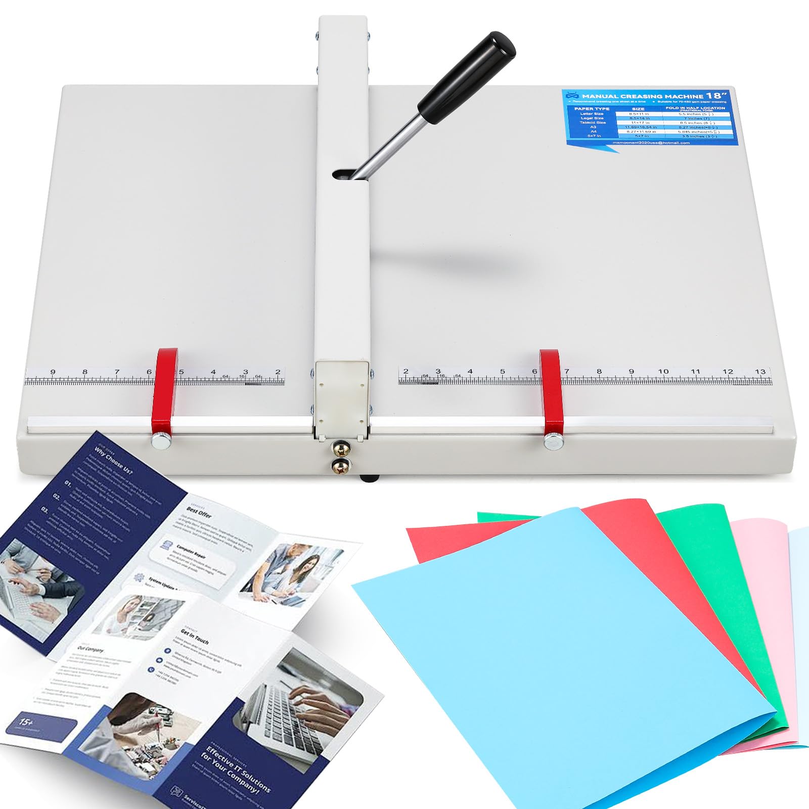 Mxmoonant Manual Creasing Machine 18’’ with Positioning Blocks ...