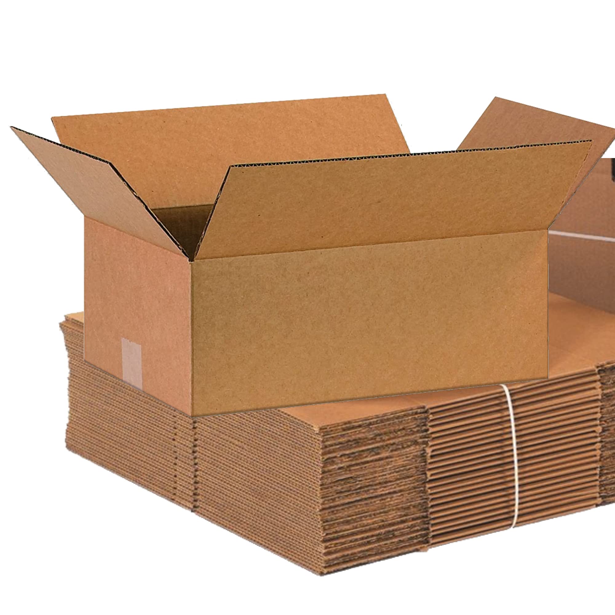 BOX USA 16 x 10 x 6 Corrugated Cardboard Storage Boxes, Medium 16"L x ...