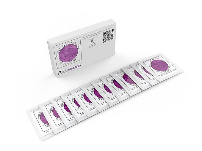 Pure Acidophilus Yogurt Starter - Pack of 12 Freeze-Dried Culture ...