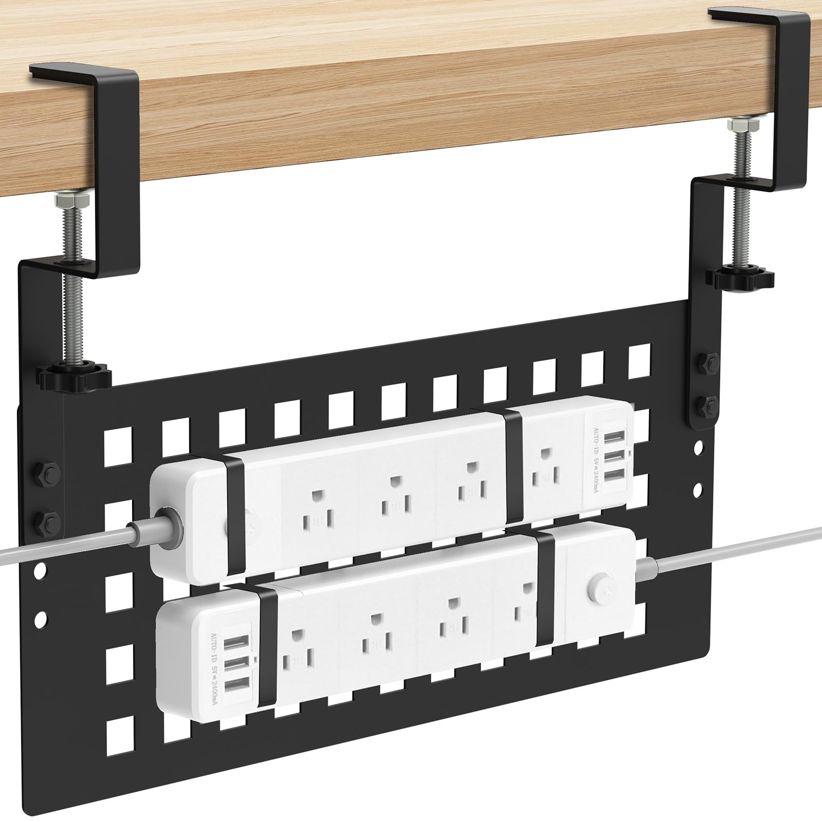 Mua Under Desk Cable Management Rack,16''Cable Rack with Clamp for Desk ...