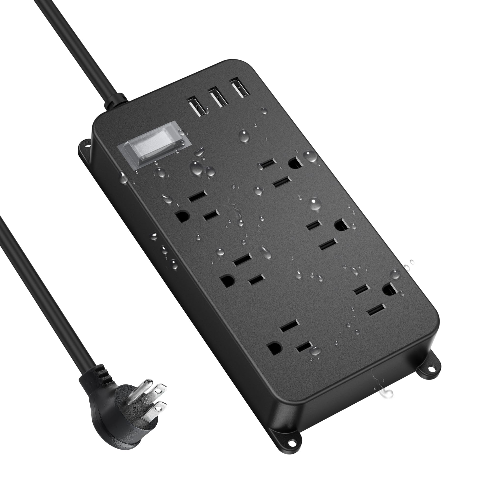 Outdoor Power Strip Weatherproof with USB,Waterproof Surge Protector,3 ...