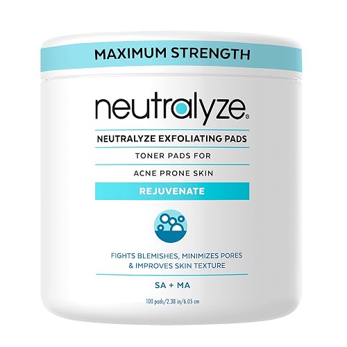 Exfoliating Acne Pads - Maximum Strength Acne Wipes for Face & Back ...