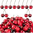 Amazon.com: 90Pcs Fake Mini Cherries, Artificial Faux Cherries Red and ...