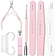 Amazon.com : Makartt Nail File and Buffer, Pink Basic Nail Prep Kit ...