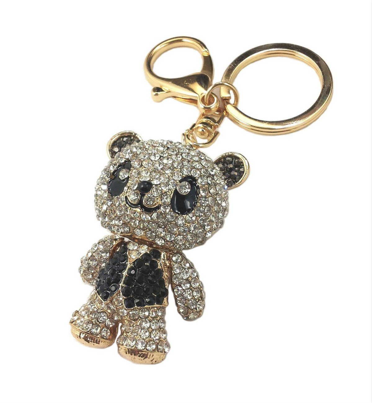 Keychain Keyring Chinese Panda Metal Bling Crystals Rhinestone Keyfob ...
