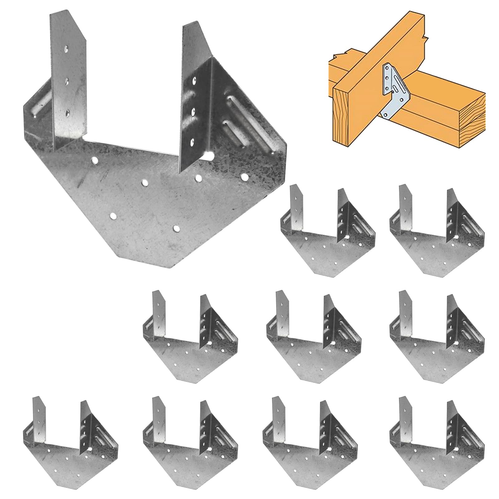 Roof Truss Connectors Heavy-Duty 18-Gauge Hurricane Ties (30-Pack ...
