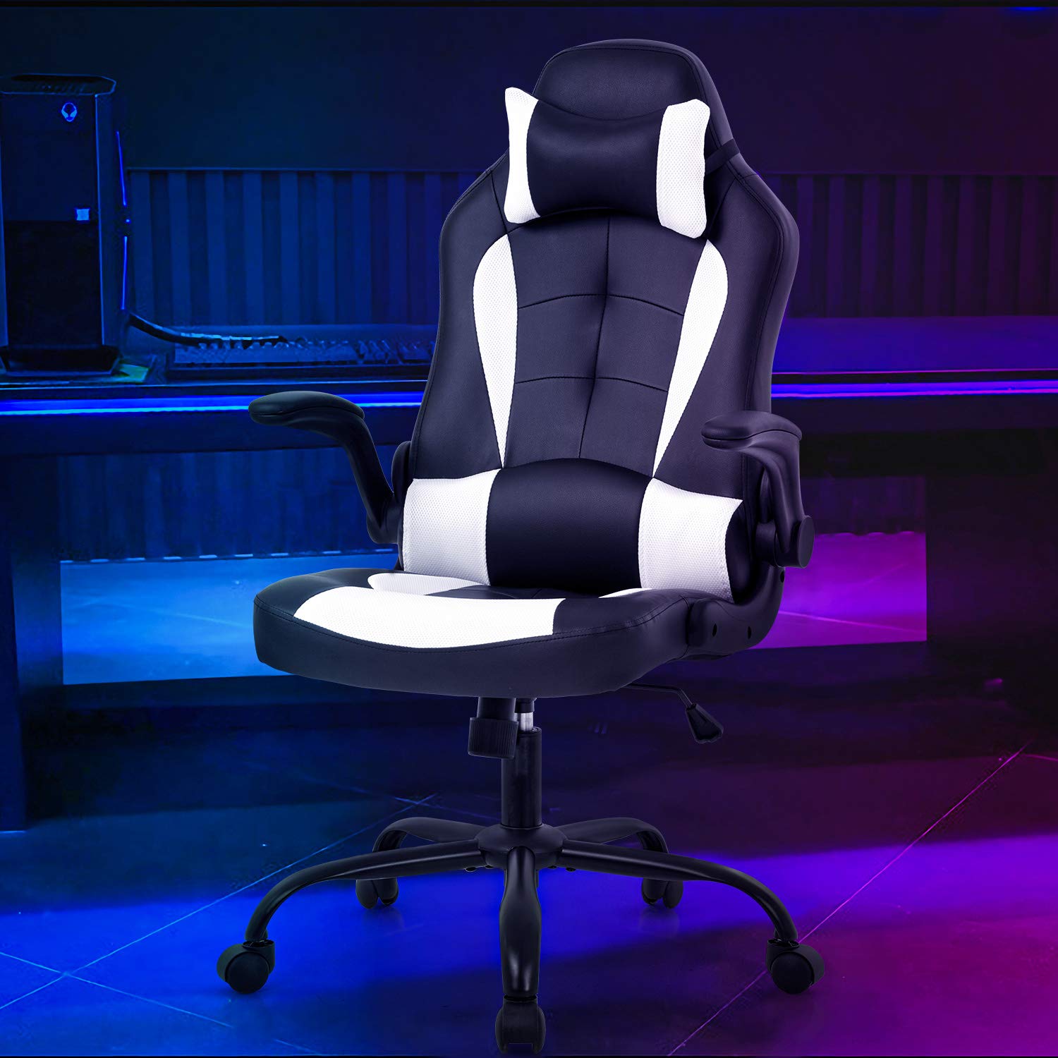 Gaming Chair Racing Style Office Chair High Back Desk Chair Executive ...