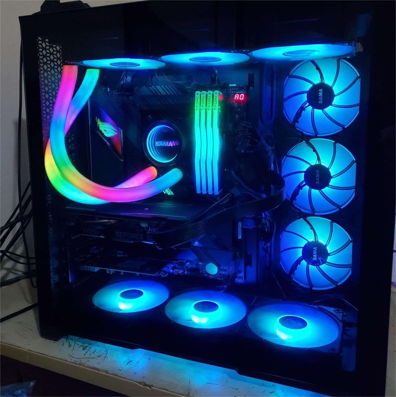Mua SAMA PS360 Black Liquid Cooler 360mm AIO Radiator ARGB Effects Tube ...