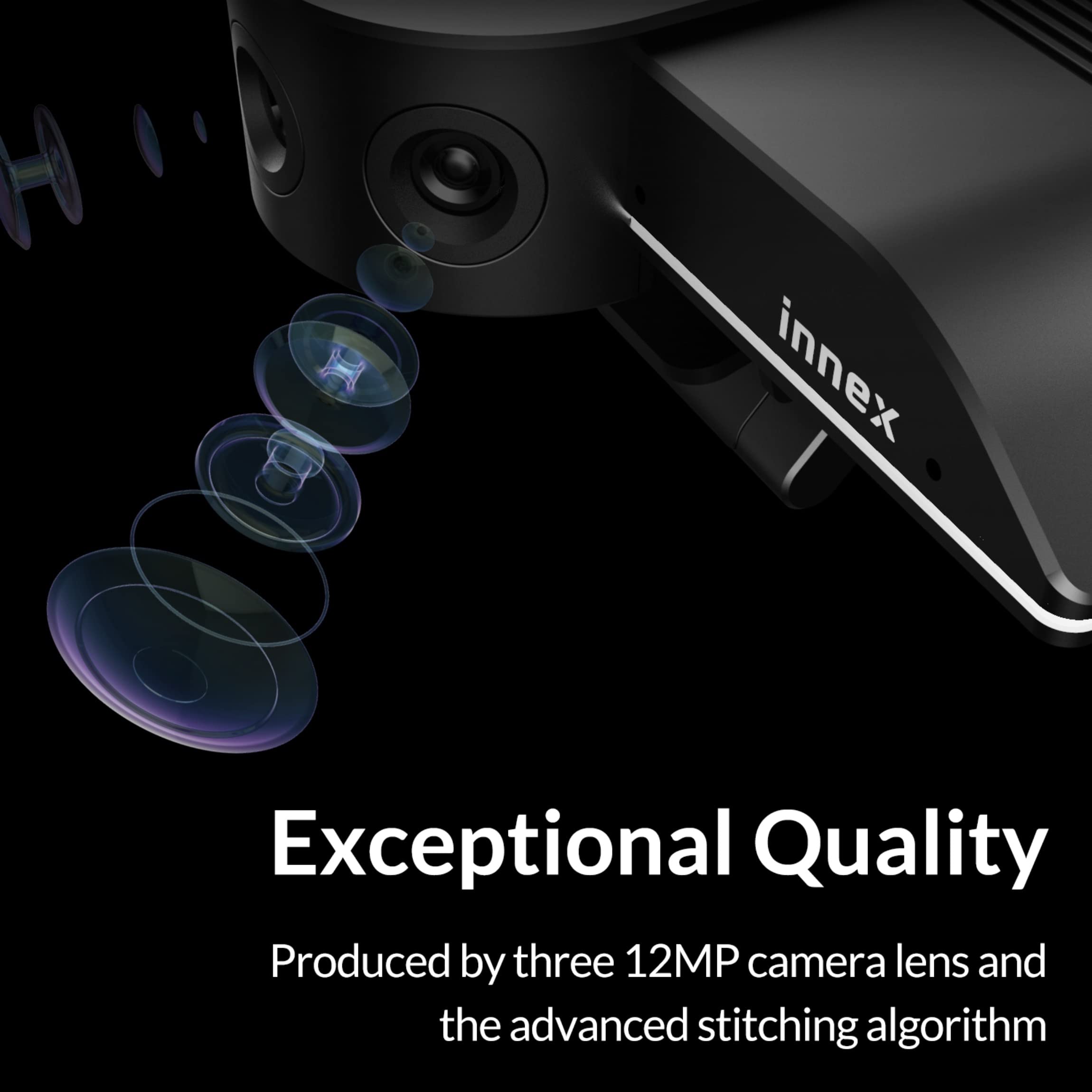 Mua Innex C830 180° Panoramic 4K Wide Angle Webcam with AI Facial ...