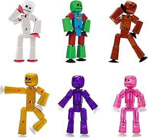 Amazon.com: Zing Stikbot 6 Pack, Set of 6 Stikbot Collectable Action ...