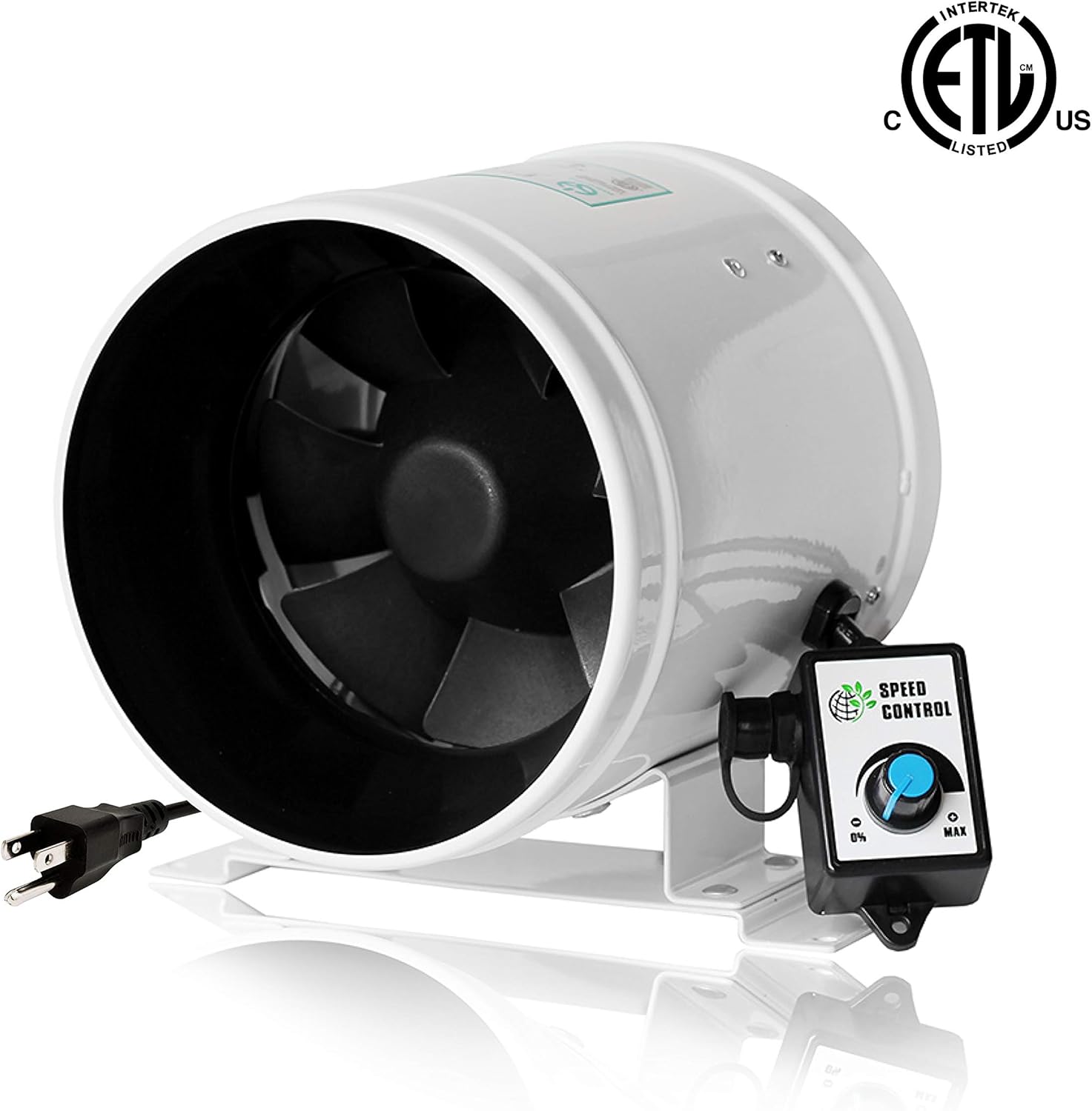 IOBIONICS 6 inch inline Fan with Variable Speed Controller, EC Motor ...