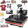 Amazon.com: VEVOR Heat Press Machine 8 in 1 Combo Heat Press 15x15 Inch Heat Transfer Machine ...