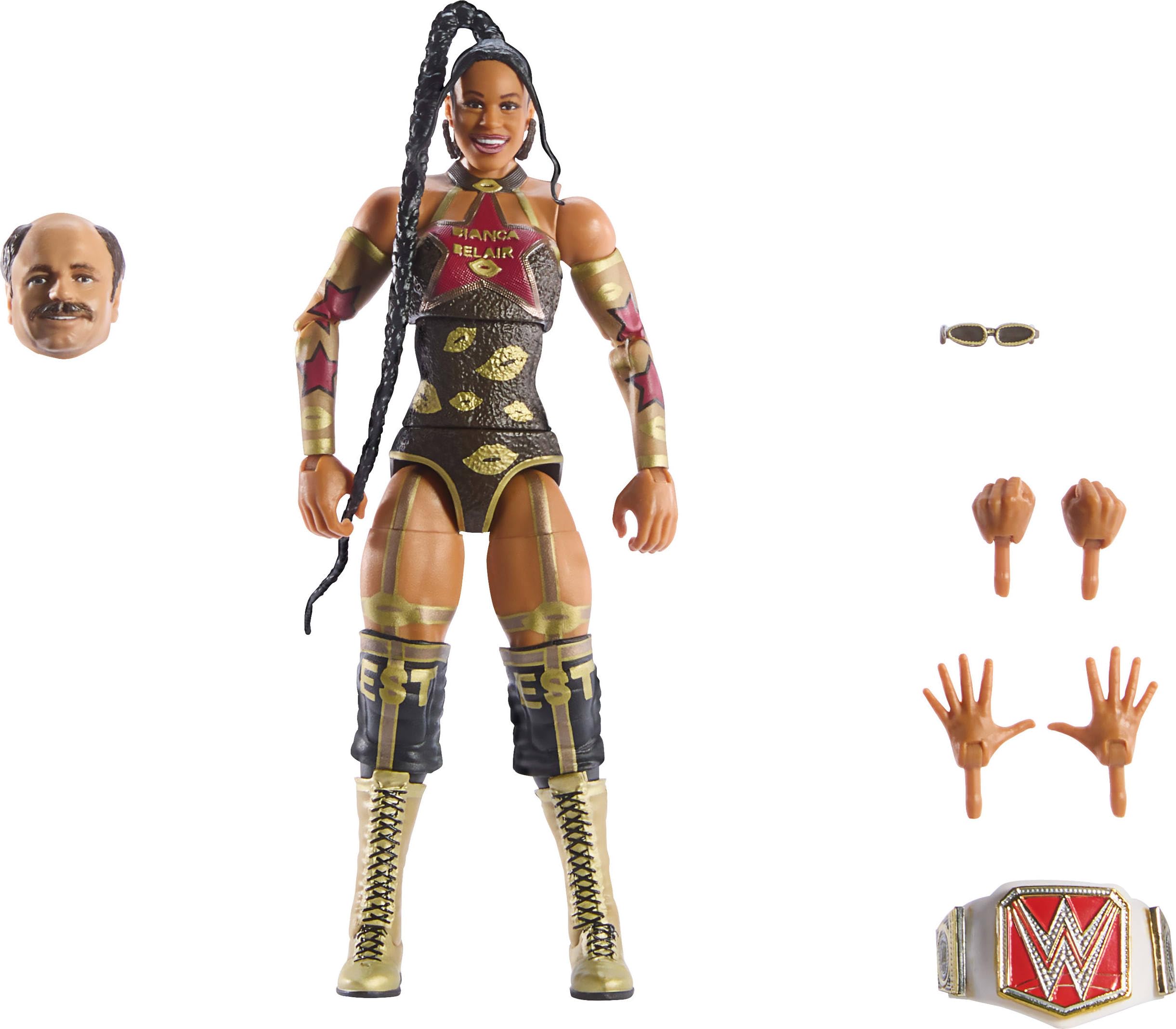 Mattel WWE Elite Collection Action Figure & Accessories, Premium Live Event Bianca Belair Set ...