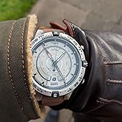 Timex Men Tide Temp Compass Analogue Dial with a Brown Leather Strap ...