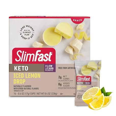 Mua SlimFast Keto Fat Bomb Snack Cup, Iced Lemon Drop, Keto Snacks for ...