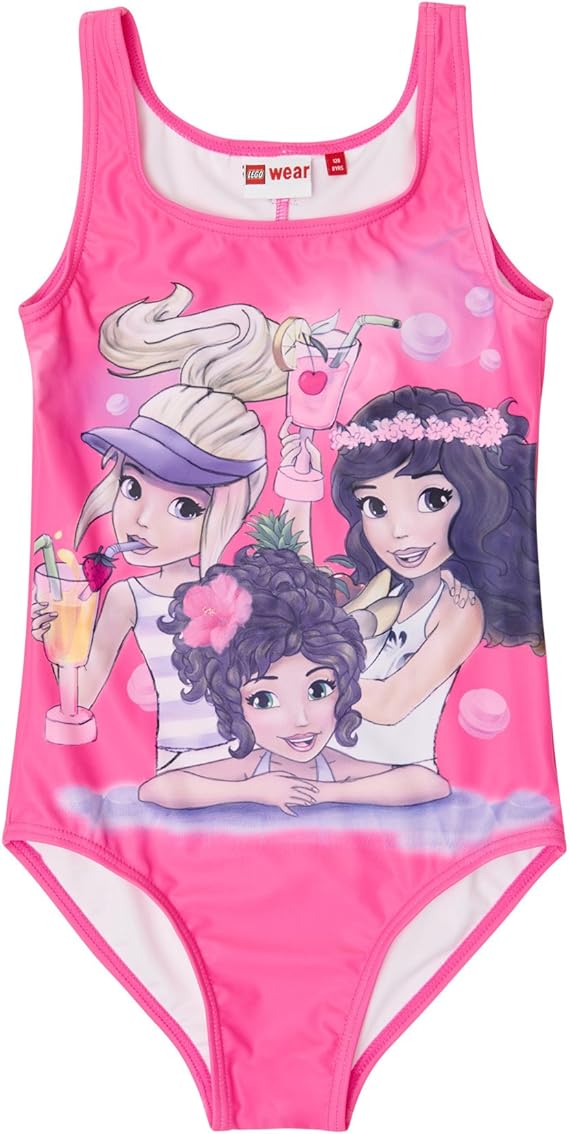 Lego Wear Girl's Lego Friends Agata 423 Swimsuit, Rosa (Pink 437), 7 ...