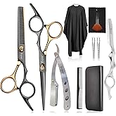 Amazon.com : Aszwor 12 PCS Hair Cutting Scissors Kits, Hairdressing Scissors Set,Professional ...