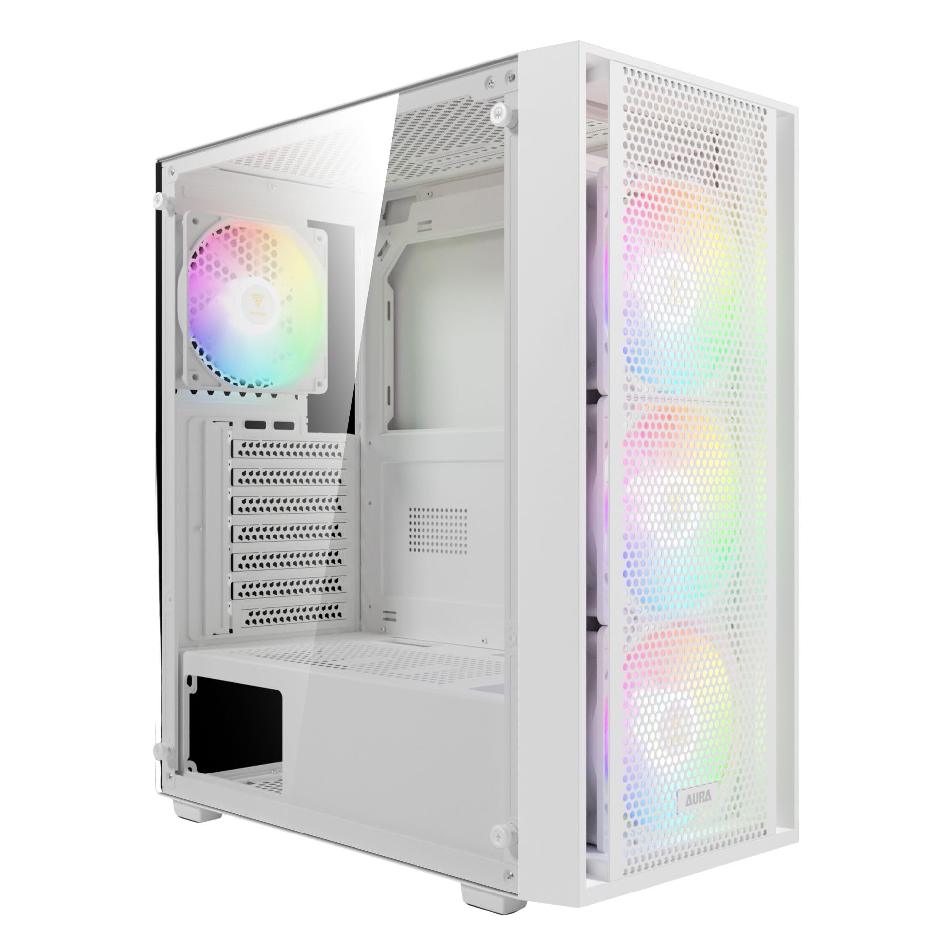 Mua White ATX Mid Tower Gaming Computer PC Case w/Tempered Glass ...