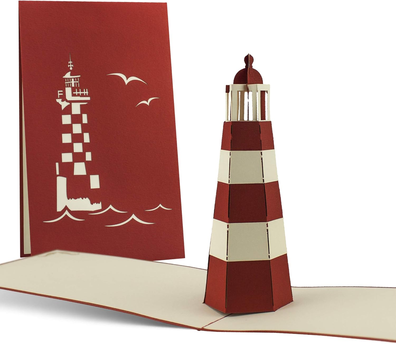 B07 Lighthouse card, Handmade, Giftcard Pop Up, Laser Cut, Maritime ...