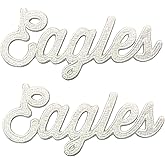 Amazon.com: B-Sheep 2 PCS Eagles White Word Patch Embroidered Iron On ...