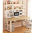 Amazon.com: FAANAS Home Office Desk Industrial Computer Desk with ...