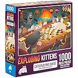Amazon.com: Exploding Kittens 500 Piece Jigsaw Puzzle | Cats in ...