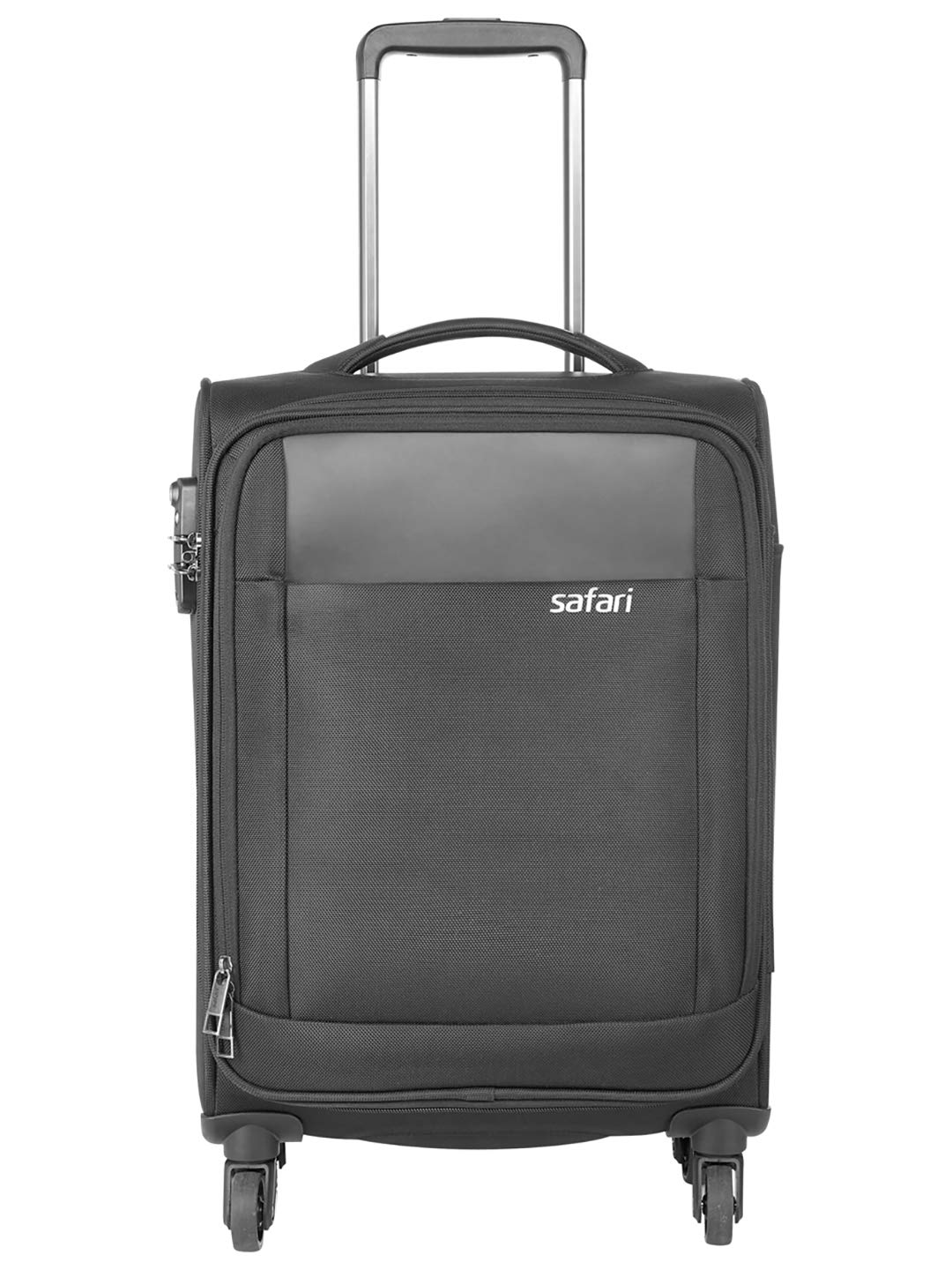 Buy Safari GIGA TECH Polyester Black 57 cm 4W Cabin Size Trolley at ...
